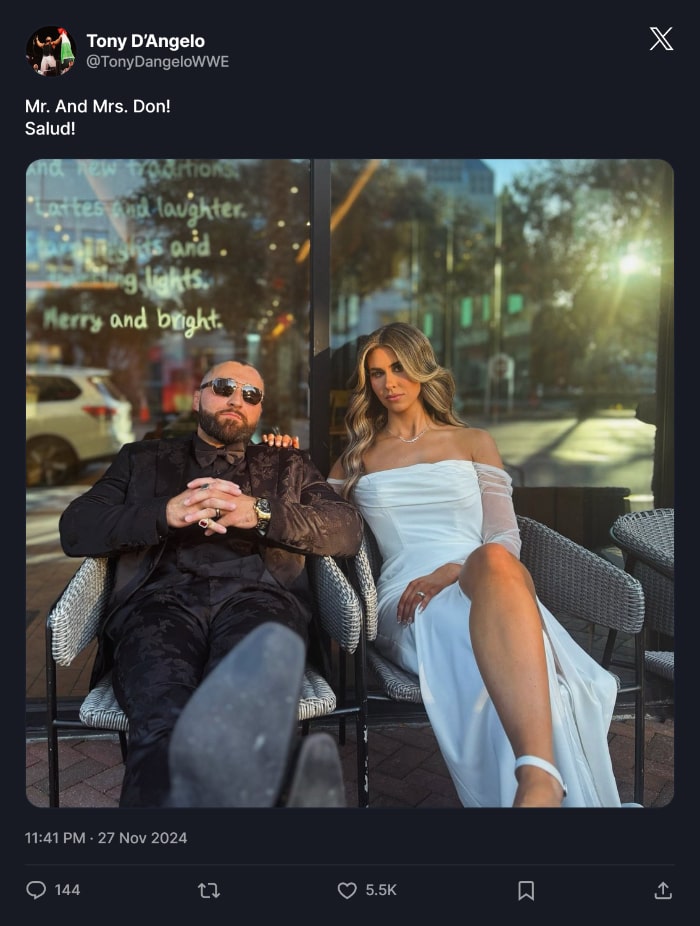 NXT Star Has Married His Long-Term Girlfriend – WEB IS JERICHO