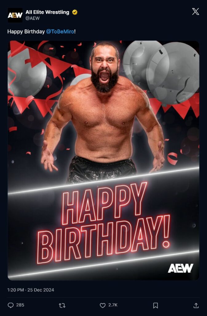 AEW Still Wishes Star A Happy Birthday Despite His Desire To Depart The ...