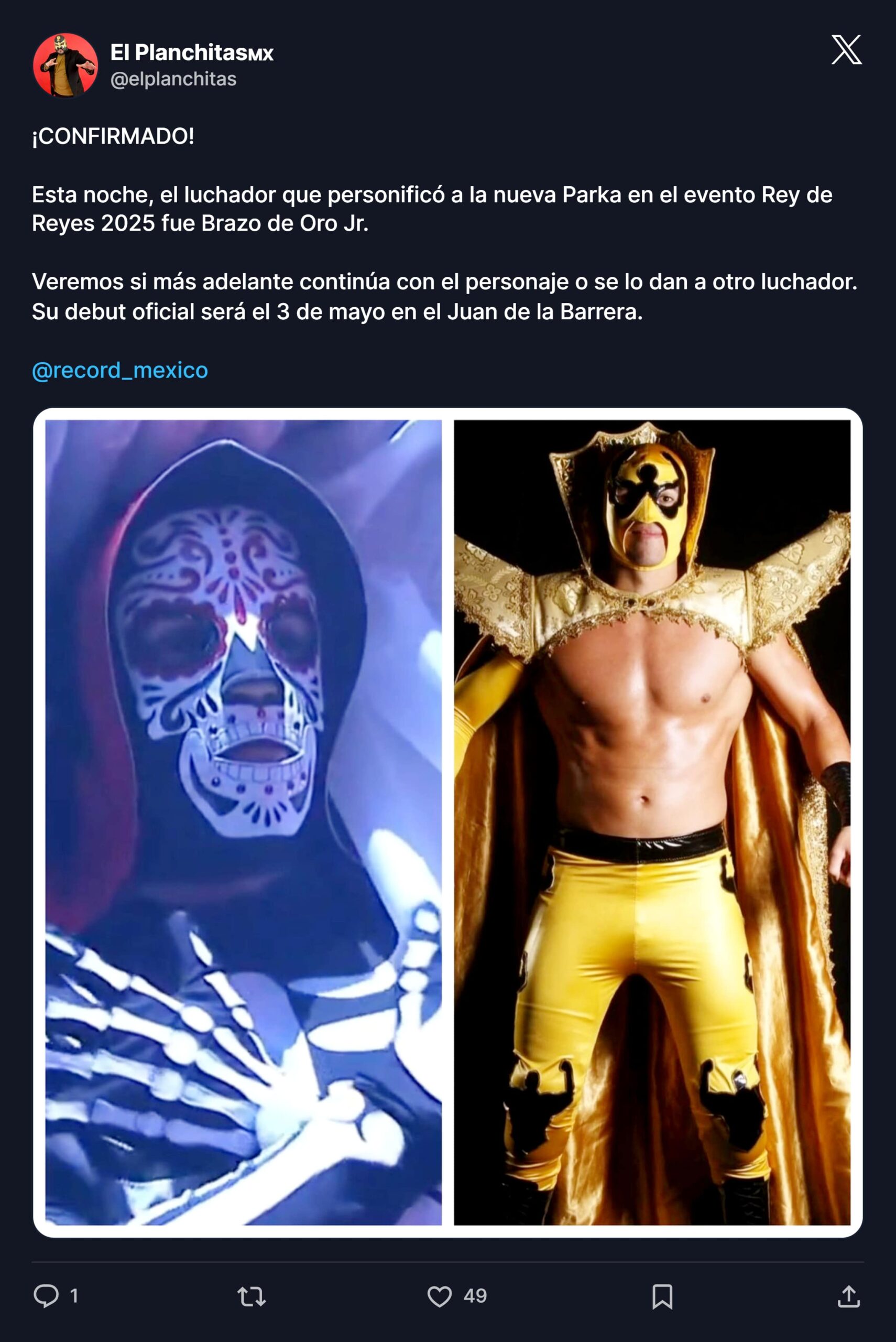 The Identity Of AAA’s New La Parka Has Been Reported – WEB IS JERICHO