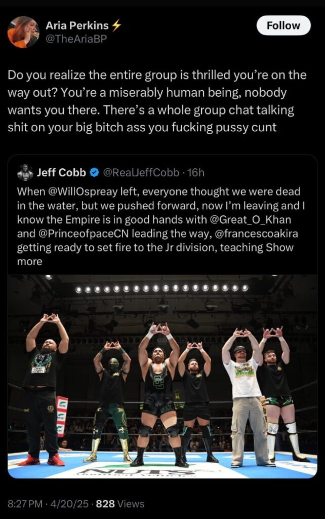 TJP’s Wife Puts Jeff Cobb On Blast With Profanity-Filled Rant – WEB IS JERICHO