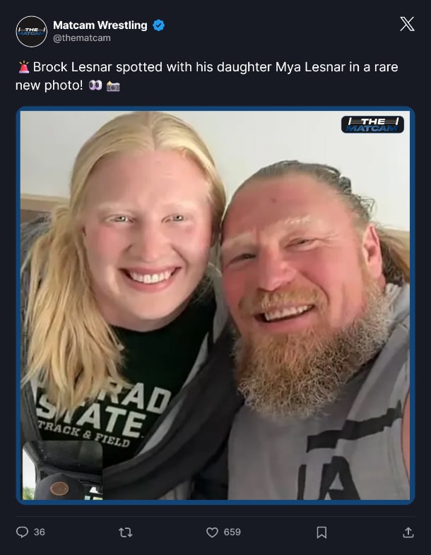 Photograph Of Brock Lesnar With His Lookalike Daughter Goes Viral After ...