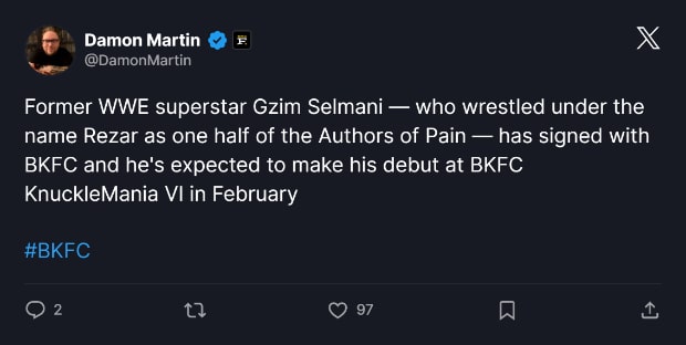 Ex-WWE Wrestler Inks Deal With Bare Knuckle Promotion – WEB IS JERICHO